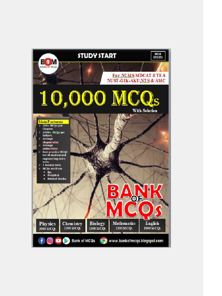 BOM 10000+ MCQs Book Sample - MCQs World | PDF