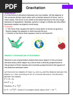 Class 9 Gravitation Chapter Notes | PDF | Buoyancy | Weight