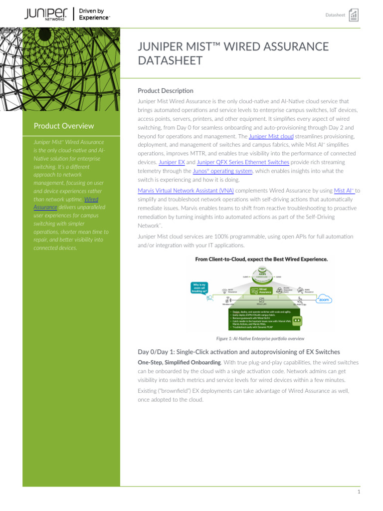 Juniper Mist Wired Assurance Overview | PDF | Computer Network ...