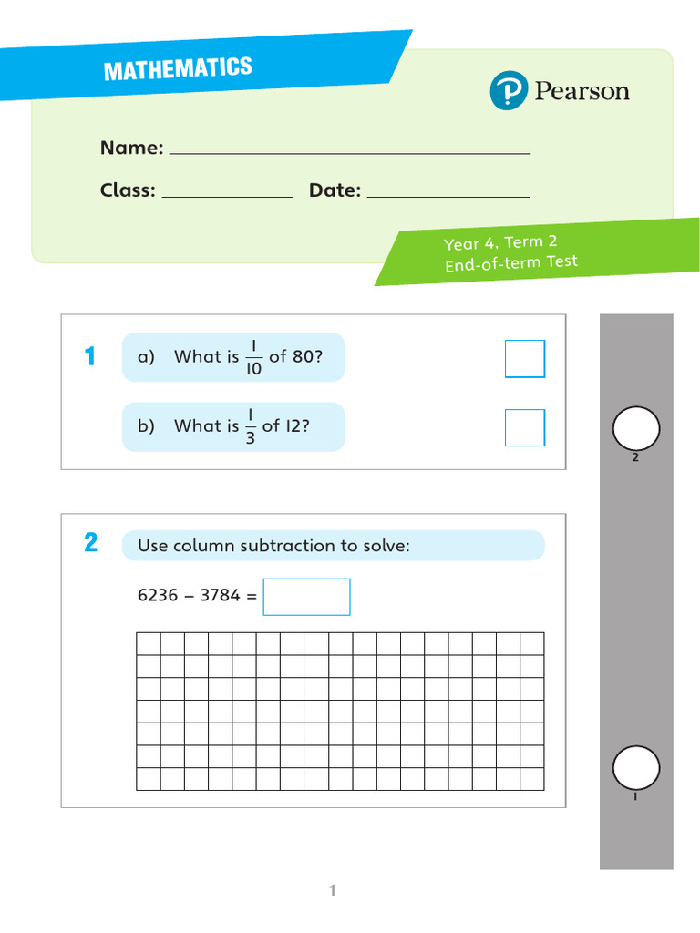 Term 2 End of Term Test Two | PDF | Mathematics