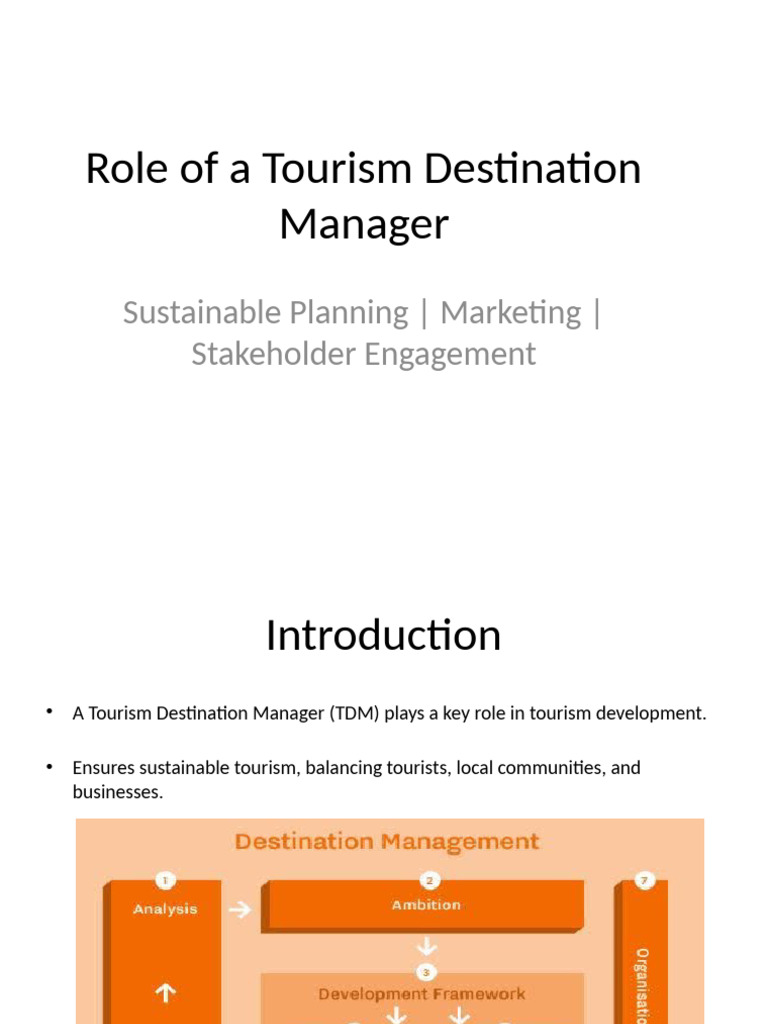 Tourism Destination Manager Overview | PDF