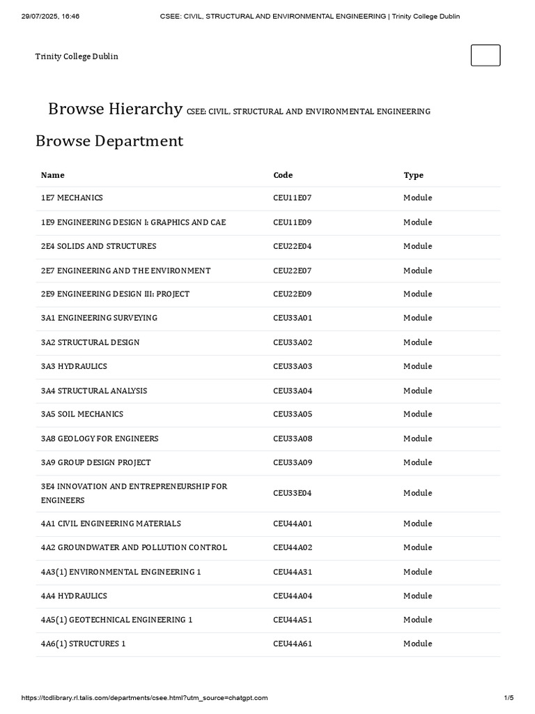 Csee - Civil, Structural and Environmental Engineering - Trinity ...