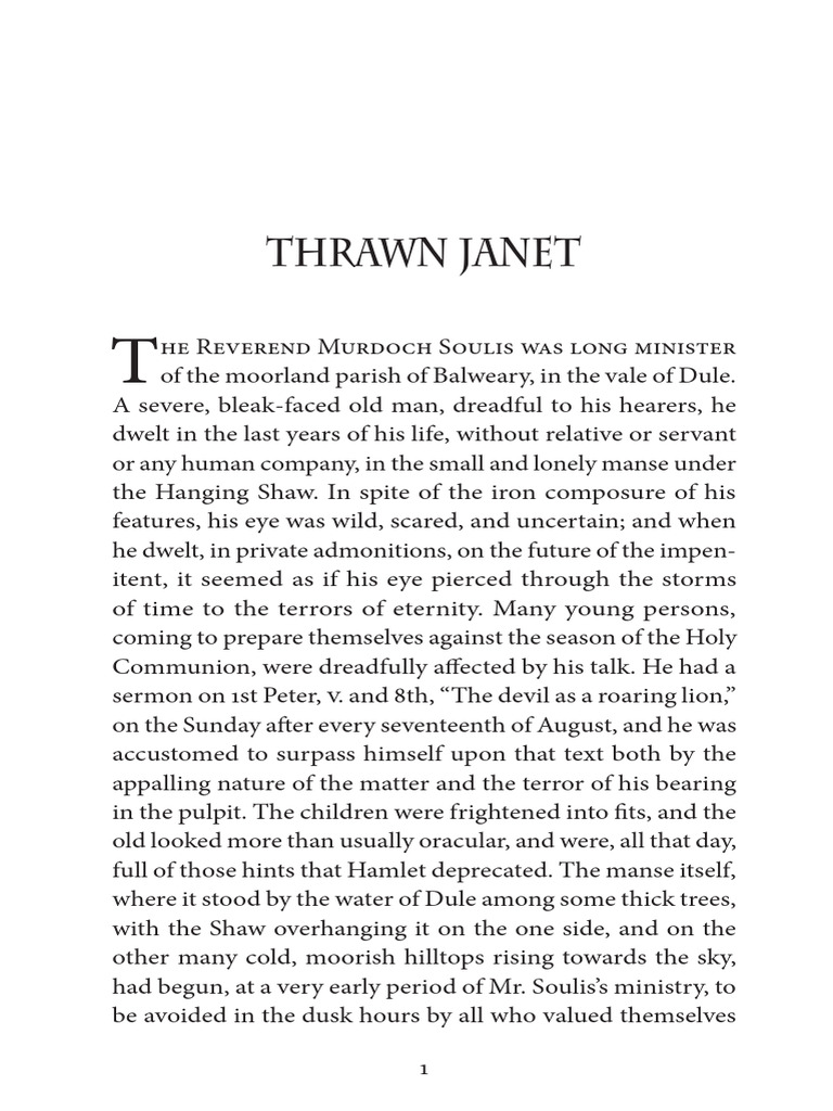 Thrawn Janet: The Minister's Dilemma | PDF