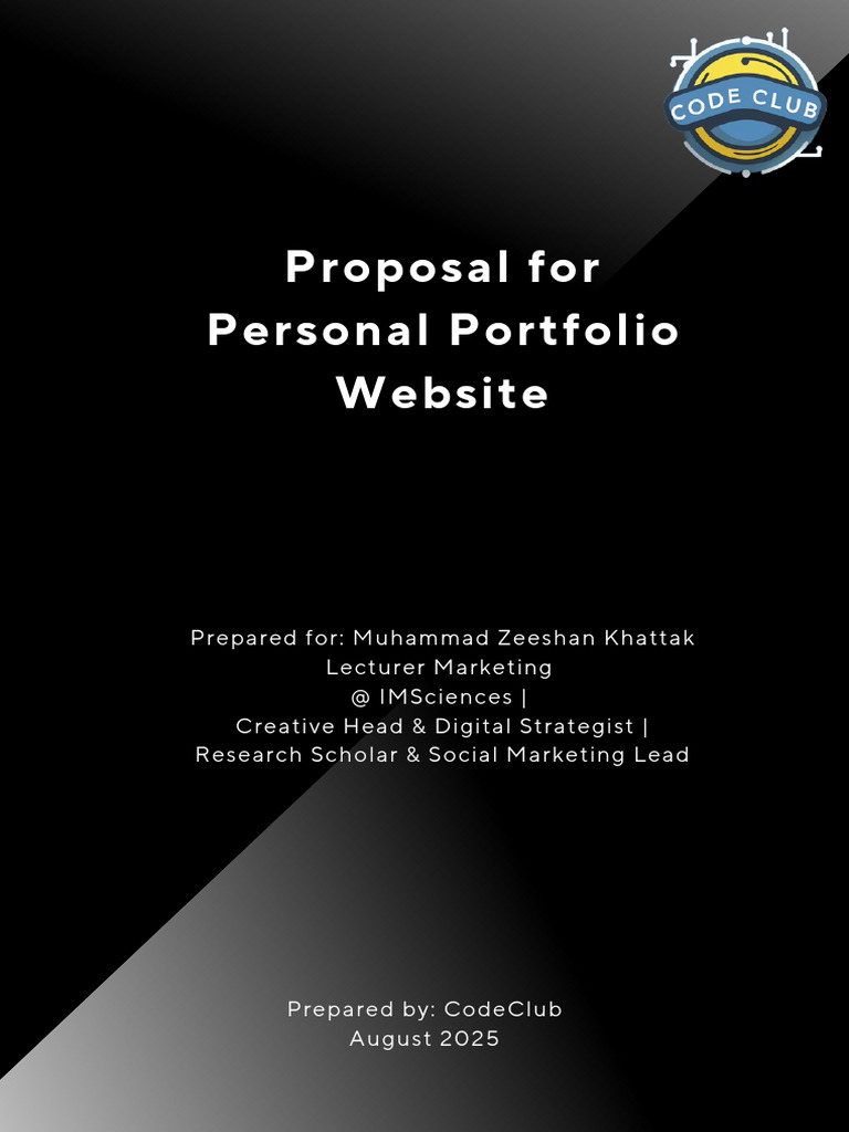 Personal Portfolio Website Proposal | PDF | Brand | Marketing