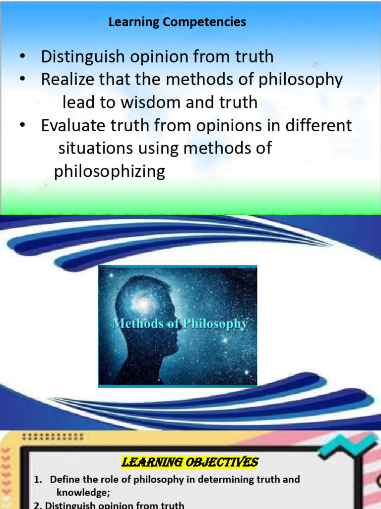 Philosophy's Role in Distinguishing Truth | PDF | Truth | Philosophical ...