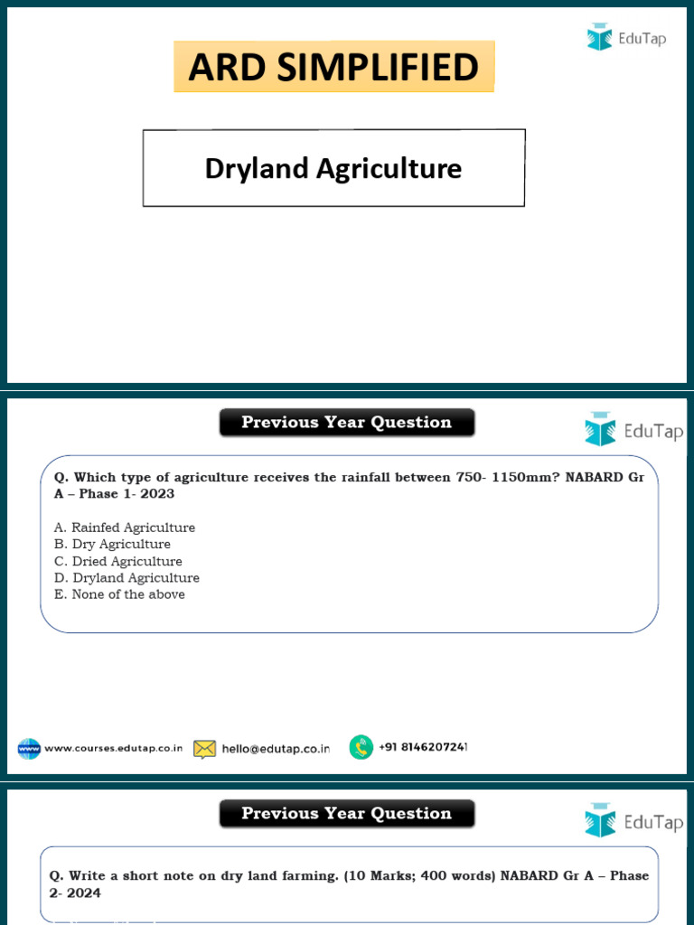 Agriculture of Jharkhand in Dryland United 23 | PDF | Agriculture | Rain