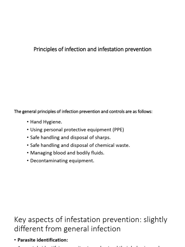 3 Principles of Infection and Infestation Prevention | PDF