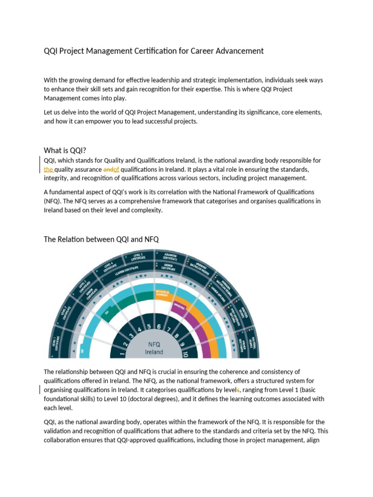 QQI Project Management Certification Guide | PDF | Project Management ...