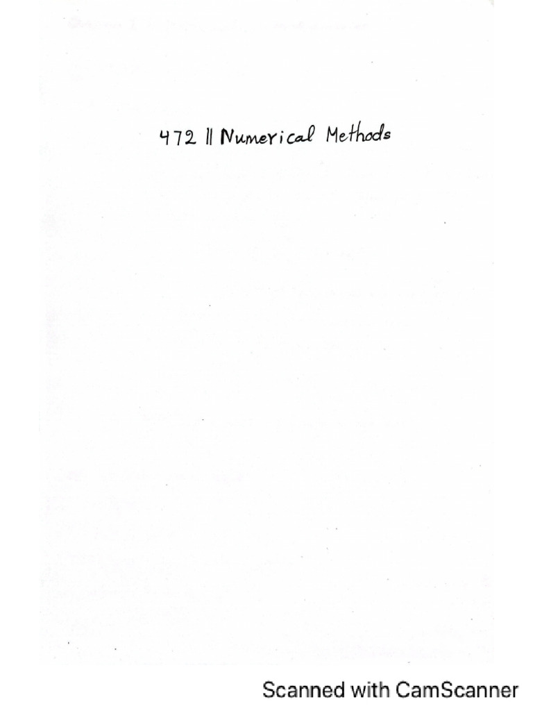 Numerical Methods | PDF