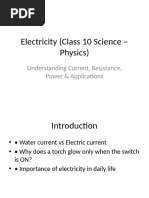 Class10 Electricity Formula Sheet | PDF