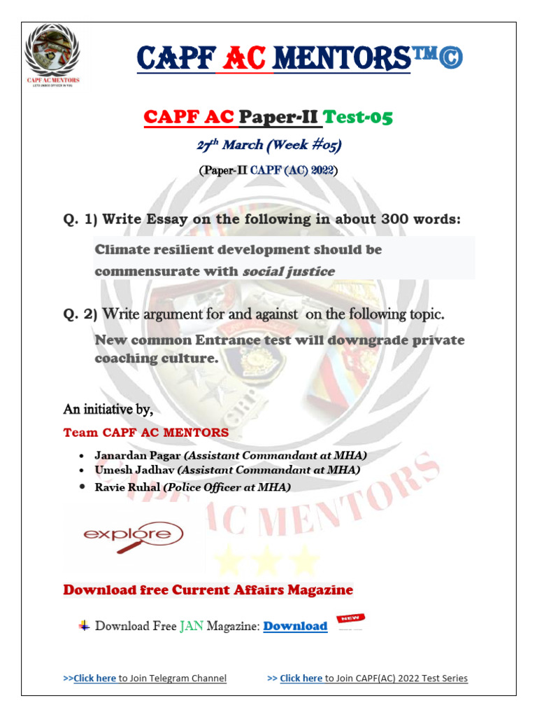 Capf Mentors | PDF
