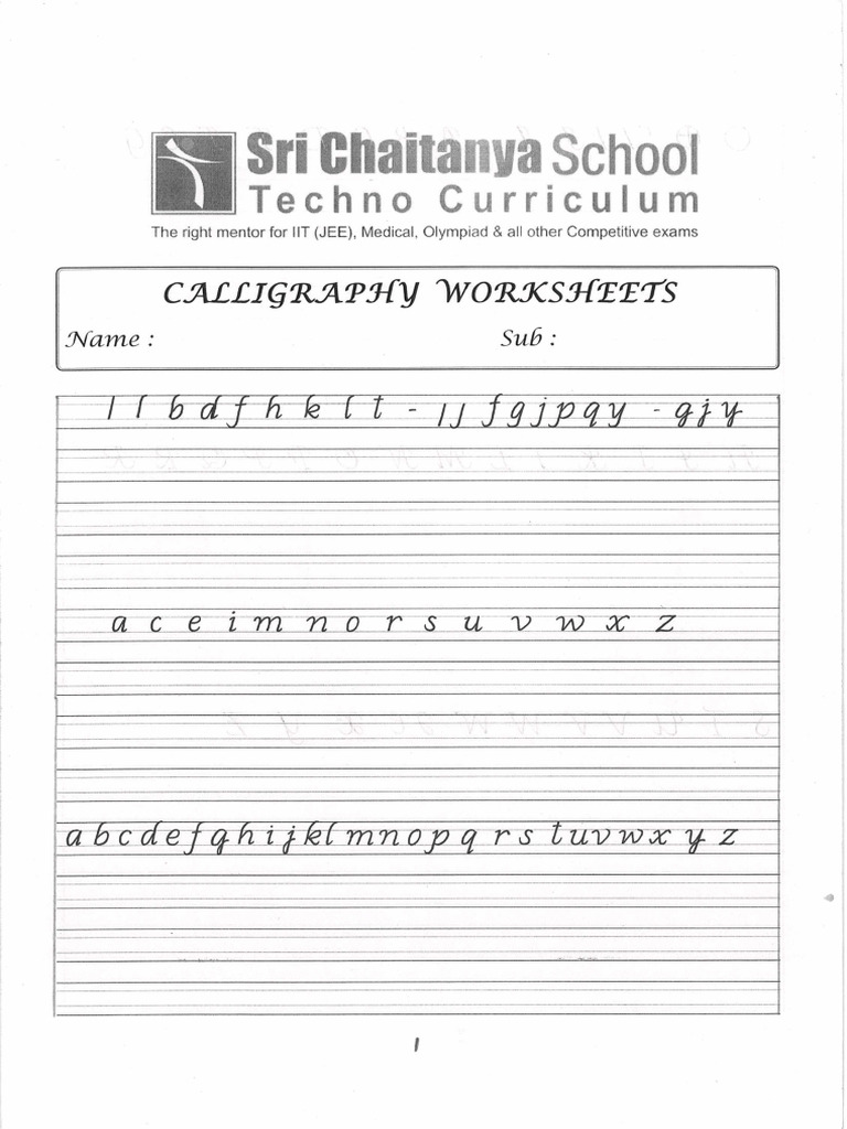 English - Hand Writing Worksheets | PDF