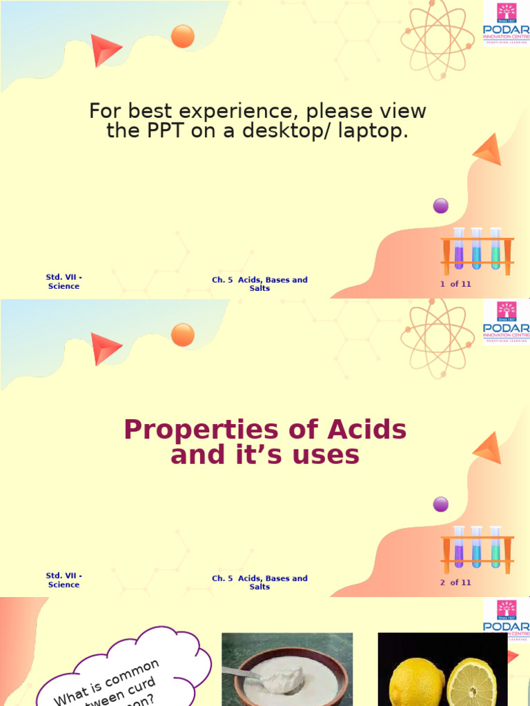 Acids, Bases, and Salts Explained | PDF | Acid | Taste