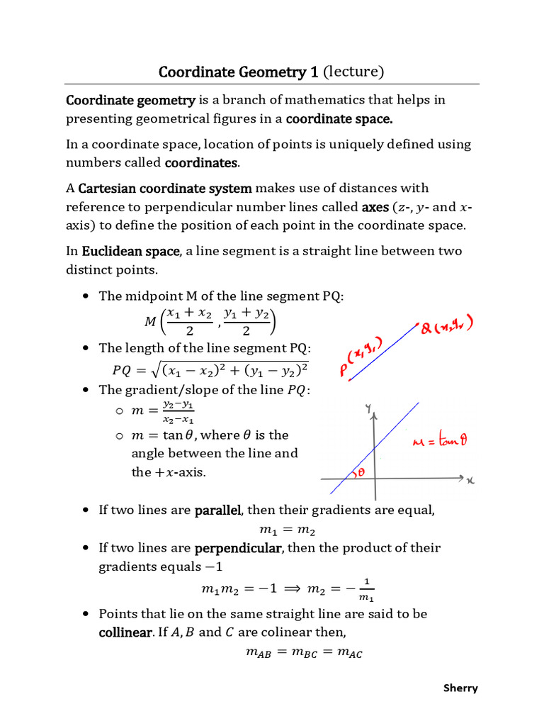 Coordinate Geometry Fundamentals | PDF | Line (Geometry) | Rectangle