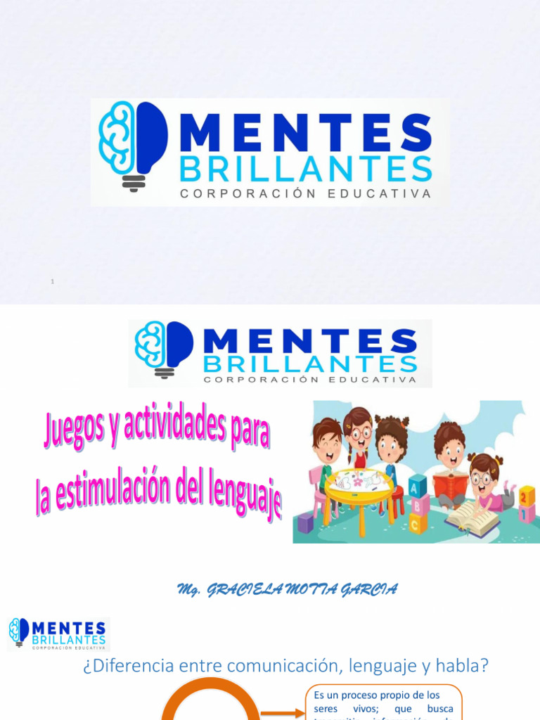 Juegos y Actividades de Estim Lenguaje 1 | PDF