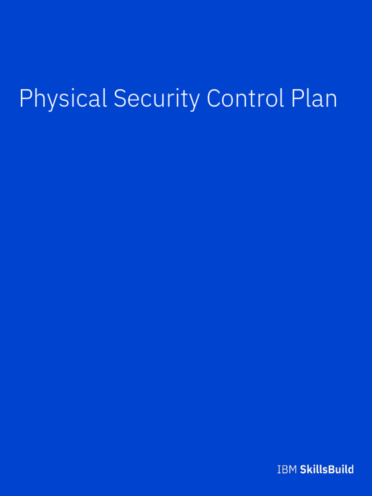 Physical Security Control Plan | PDF