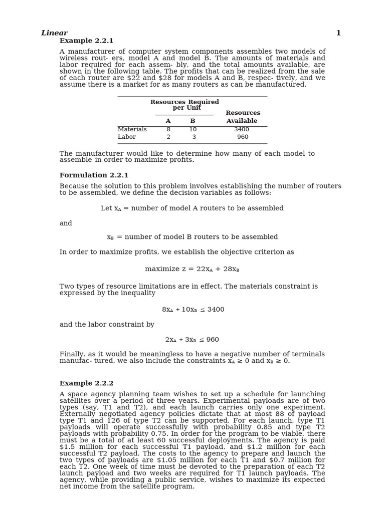 LPP Problem Formulation Numericals | PDF | Inventory | Router (Computing)