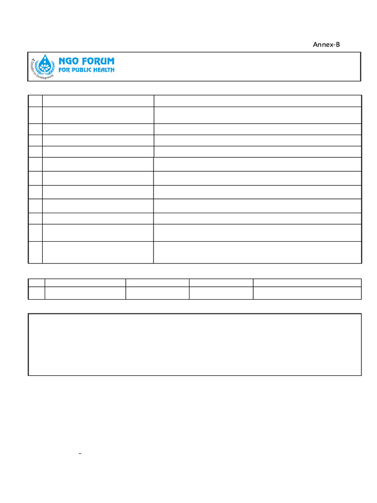 Annex B Vendor Registration Form | PDF