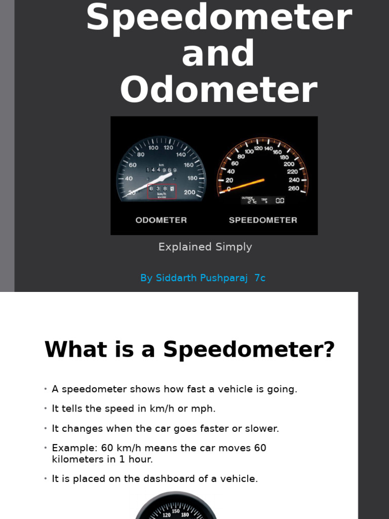 Speedometer and Odometer Overview | PDF | Speed | Motor Vehicle