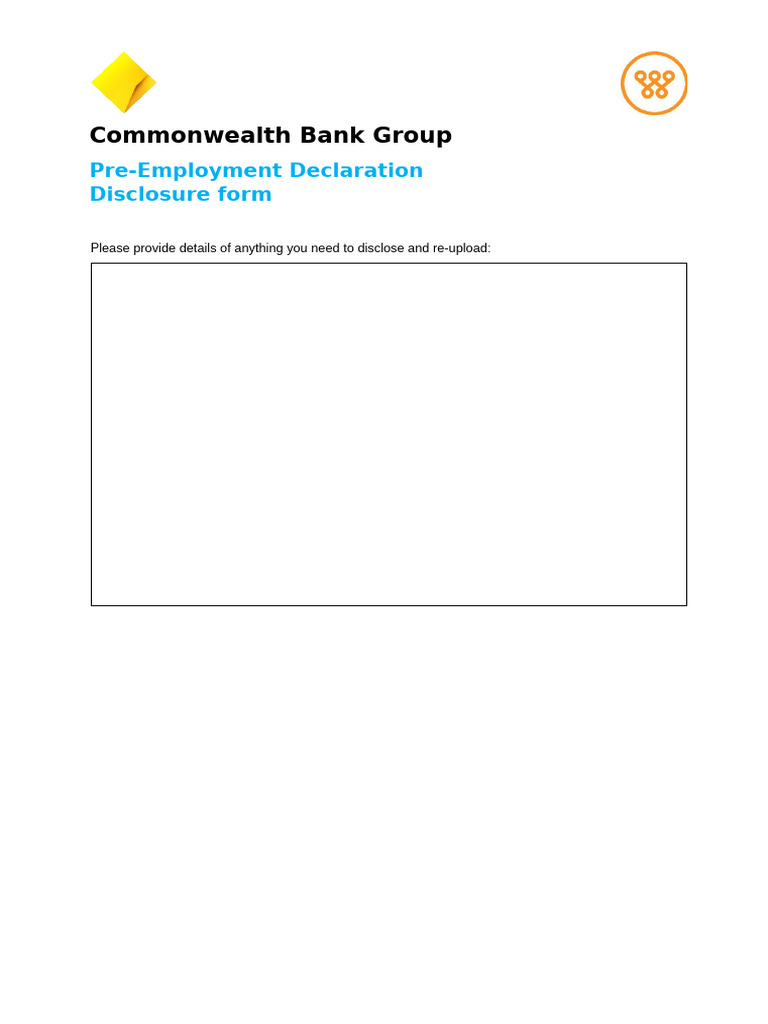 Pre-Employee Disclosure Declaration | PDF