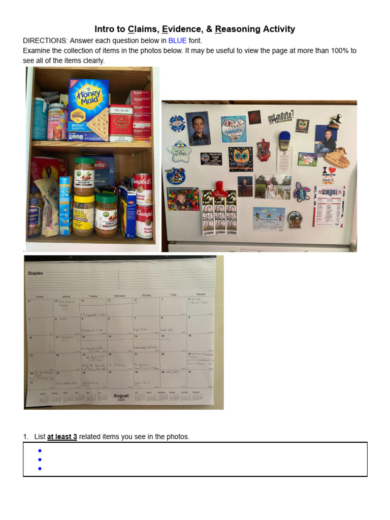 Intro To CER Activity-Forensic Science 2025 | PDF