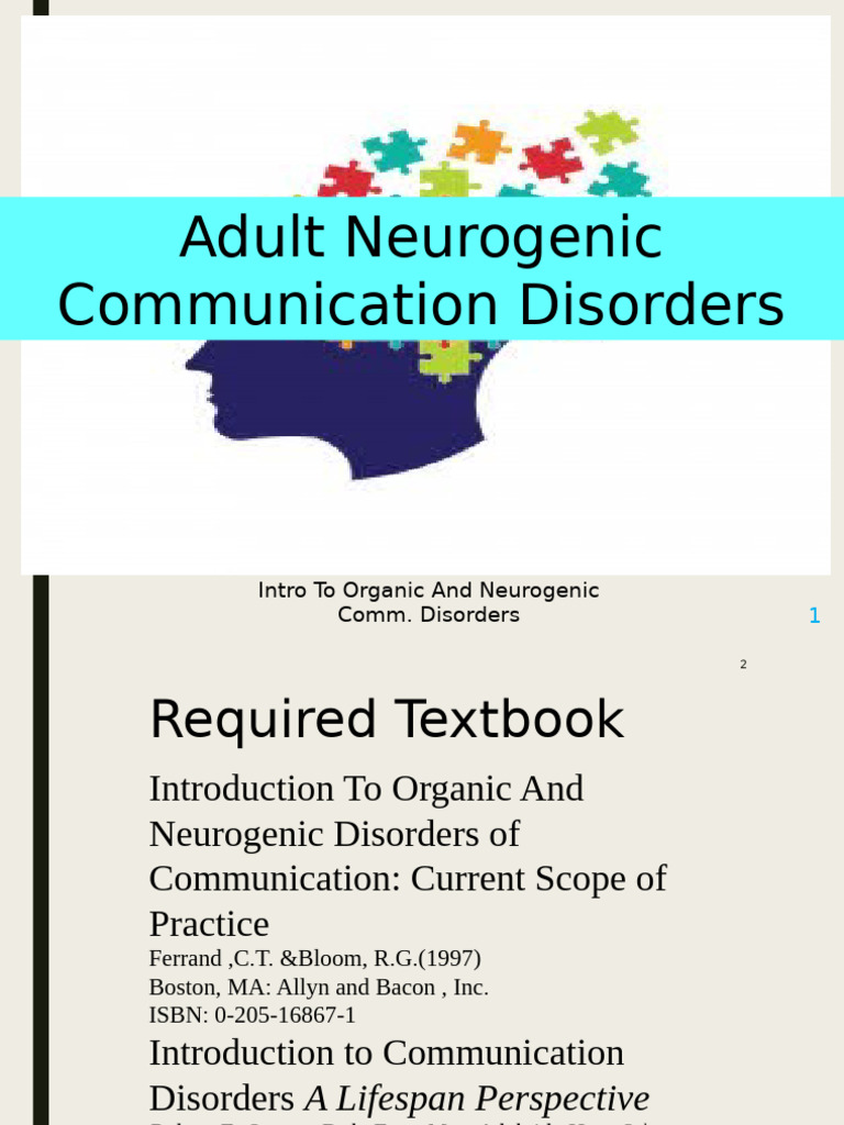 Overview of Neurogenic Communication Disorders | PDF | Hearing Loss ...