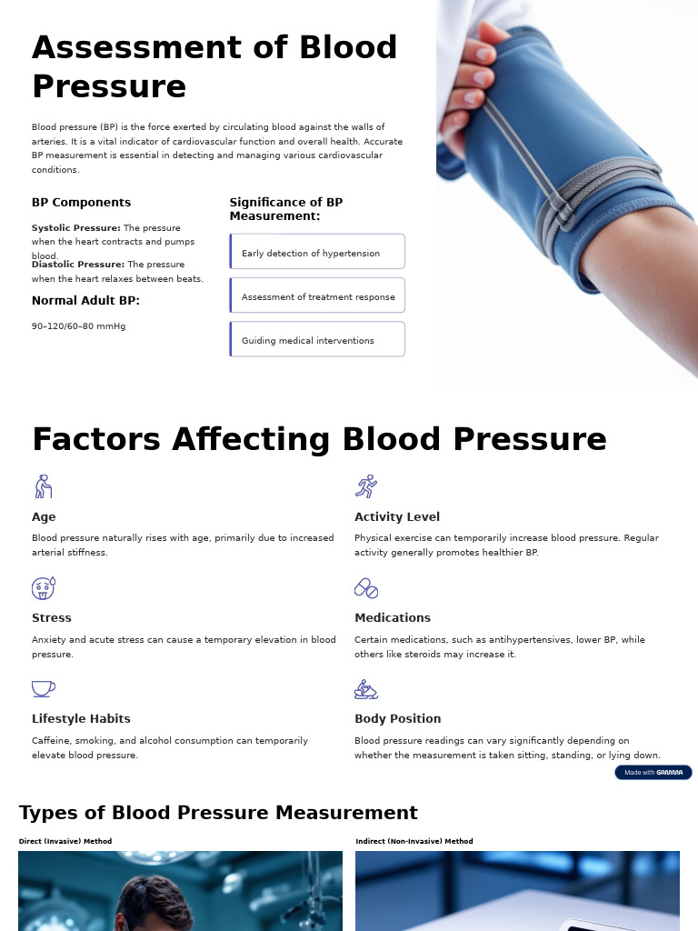 Blood Pressure Measurement Guide | PDF | Blood Pressure | Hypertension