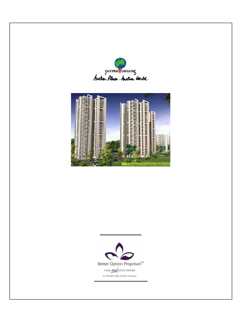 Jaypee The Imperial Court Brochure | PDF | Apartment | Flooring