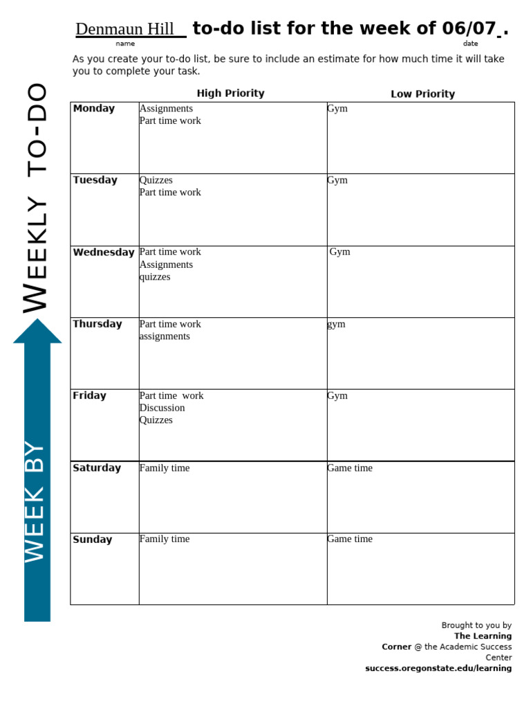 Weekly To Do 20 Fillable 1 1 | PDF