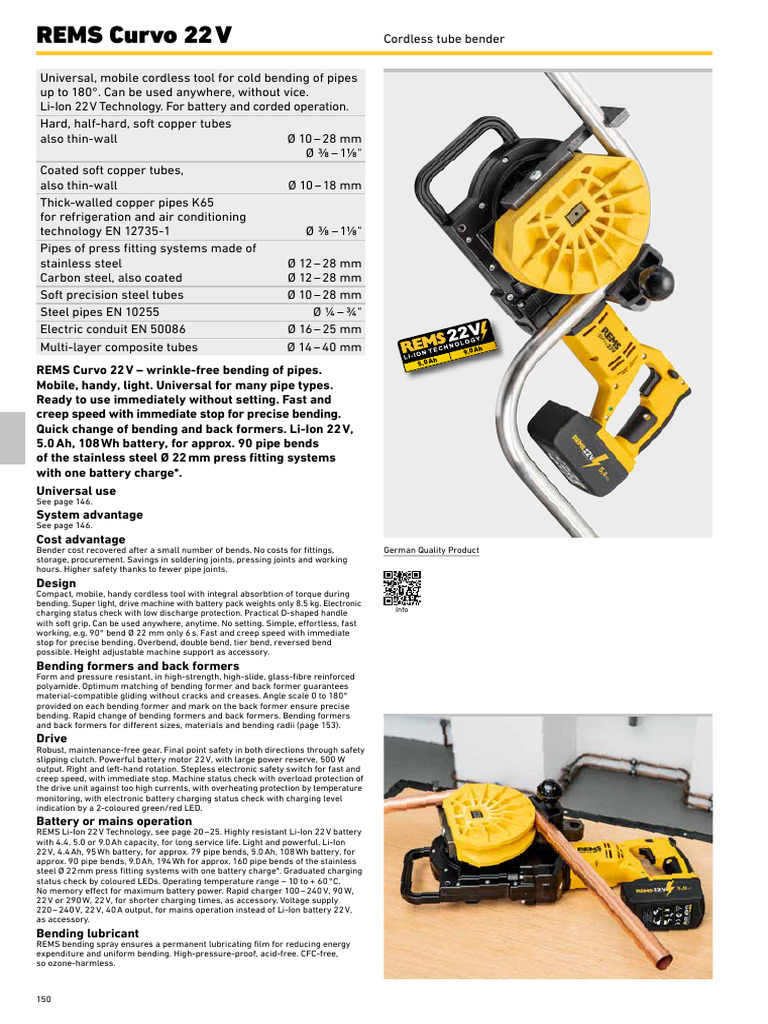Rems Curvo 22 V Eng Est | PDF | Battery Charger | Lithium Ion Battery
