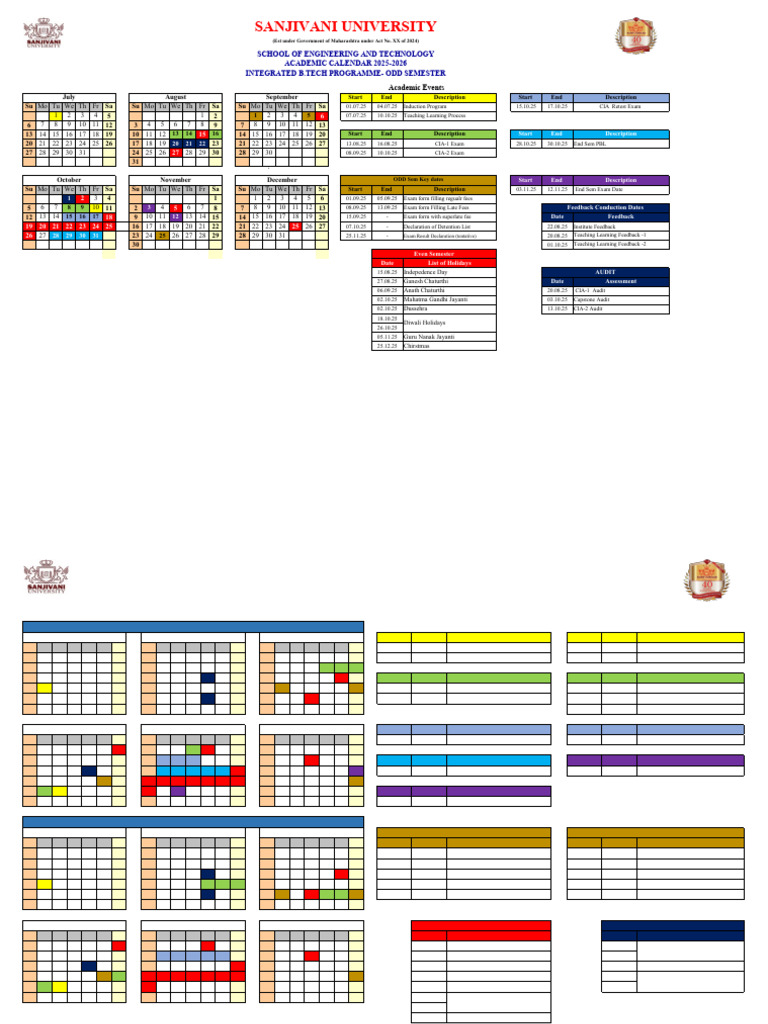Academic Calander 2025-26 | PDF | Academic Term | Higher Education