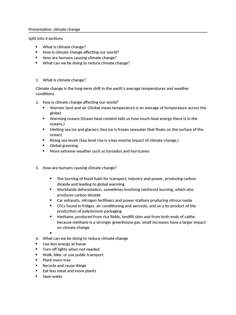 Understanding Climate Change and Solutions | PDF