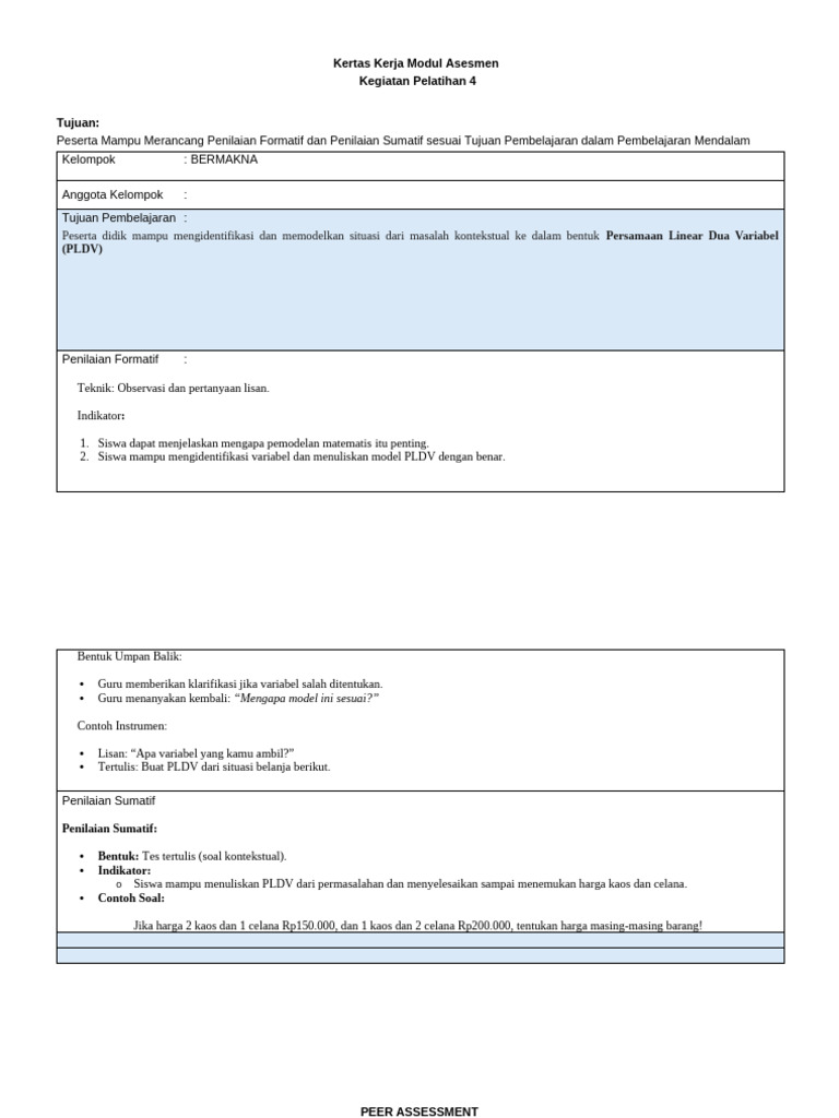 LK Modul 4 KP4 Asesmen PM | PDF