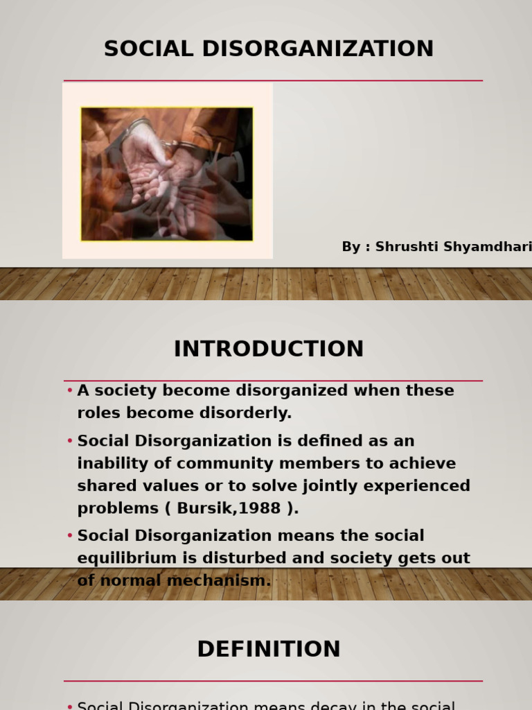 Understanding Social Disorganization | PDF | Sociology | Mental Disorder