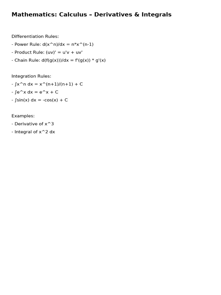 Math Calculus | PDF