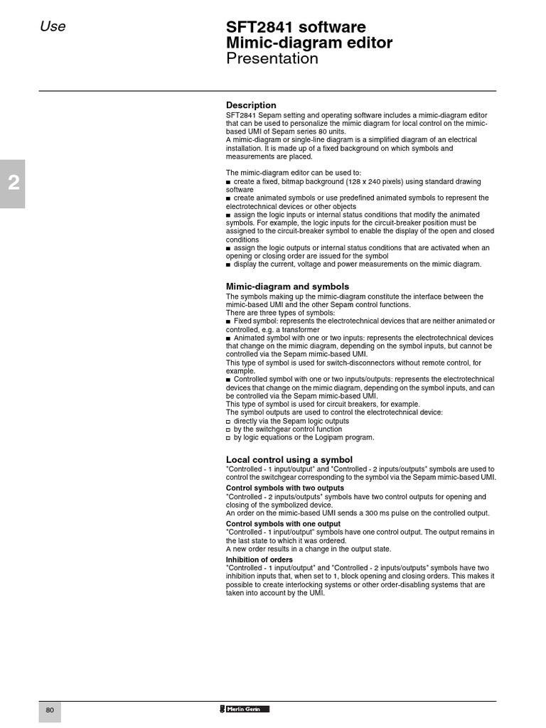 Mimic Diagram Editor for Sepam Systems | PDF | Icon (Computing ...
