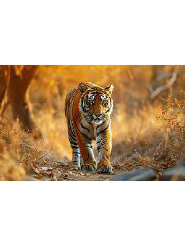 Ai Generated Picture of A Tiger Walking in The Forest Photo | PDF
