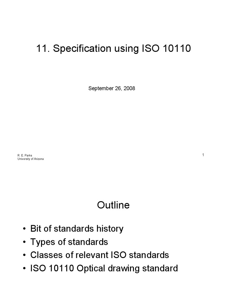 ISO 10110 for Optical Standards | PDF | International Organization For ...
