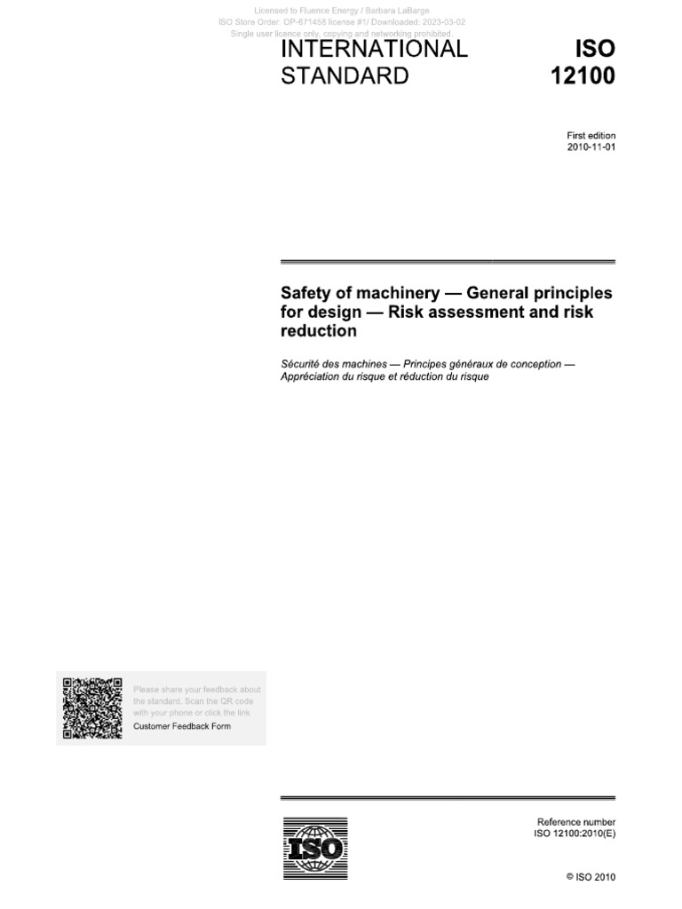 Iso 12100 - 2010 | PDF