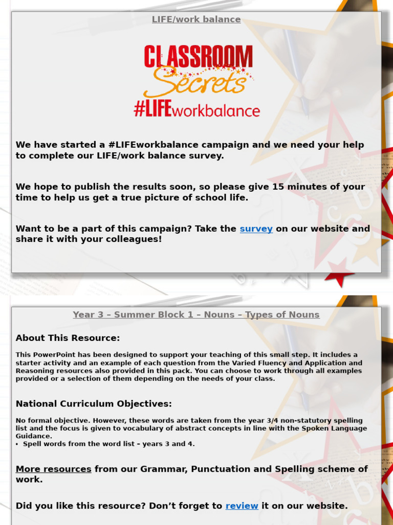 GPS Year 3 Summer Block 1 Step 1 PPT Types of Nouns | PDF | Adjective ...