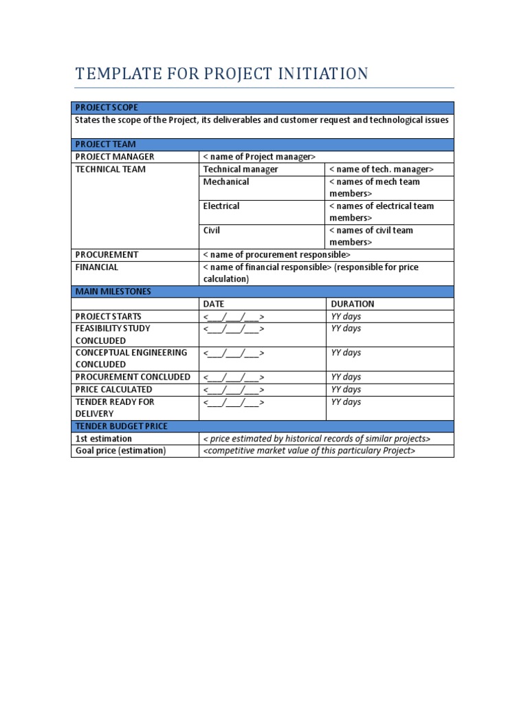 Project Charter | Procurement | Accountability