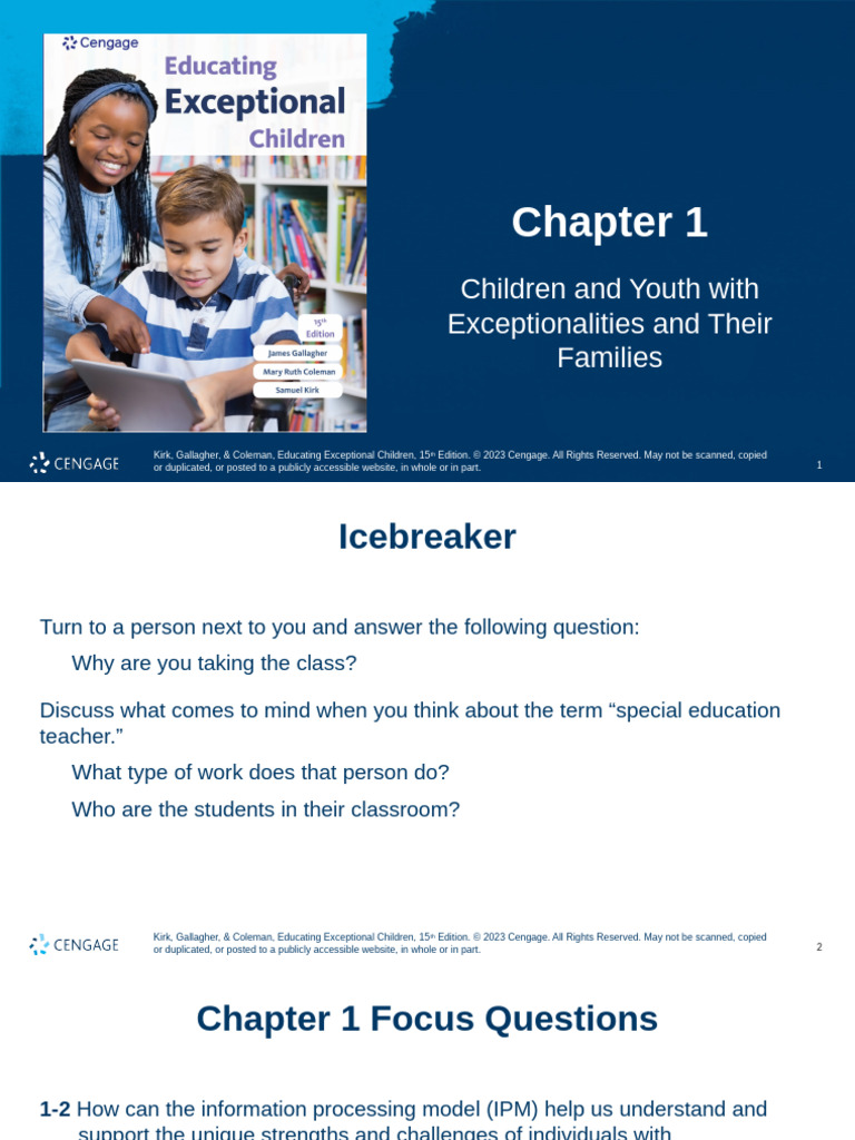 Special Education Definition by Kirk & Gallagher | PDF | Disability ...