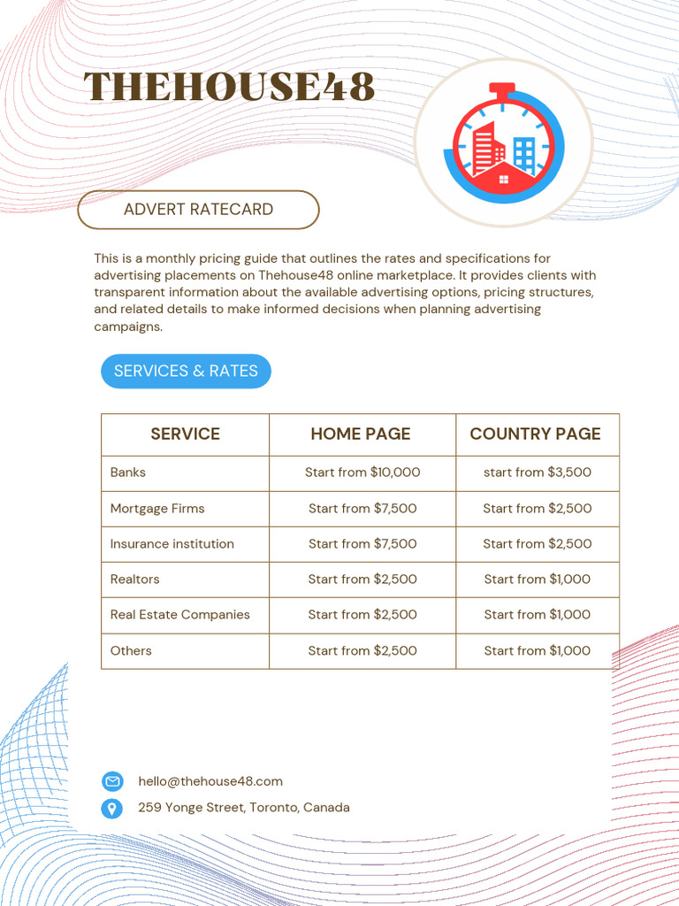 Thehouse48 Advert Rates | PDF