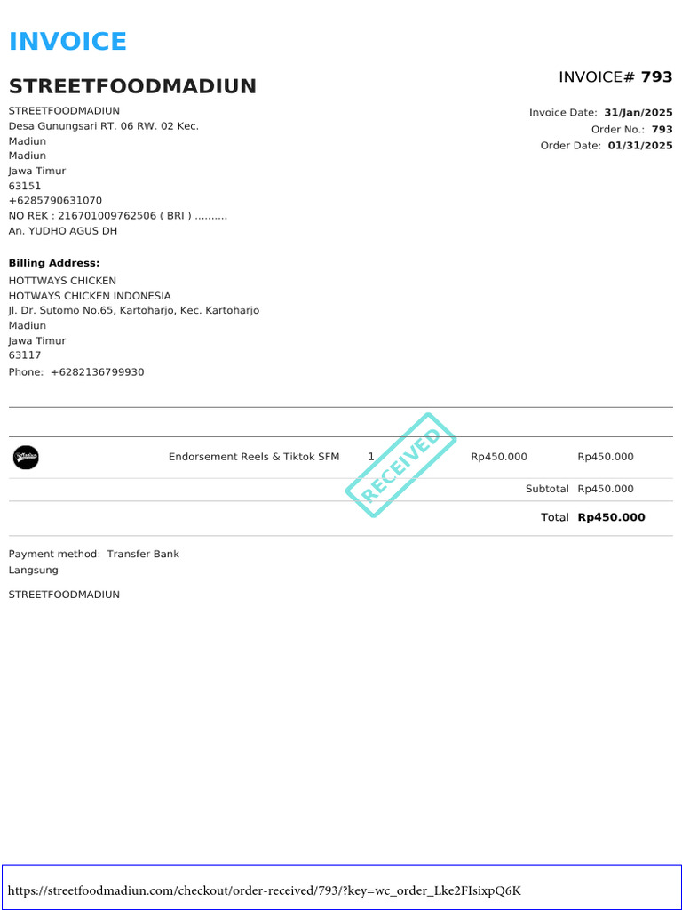 Invoice 793 | PDF
