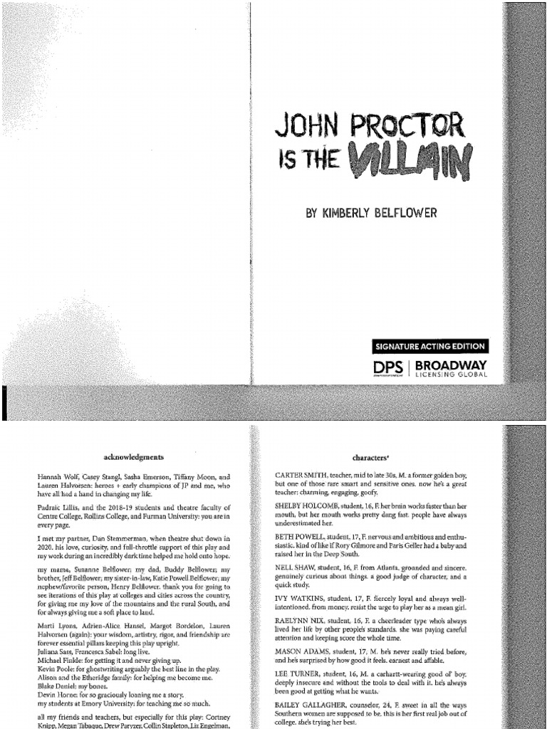 John Proctor Is The Villain | PDF