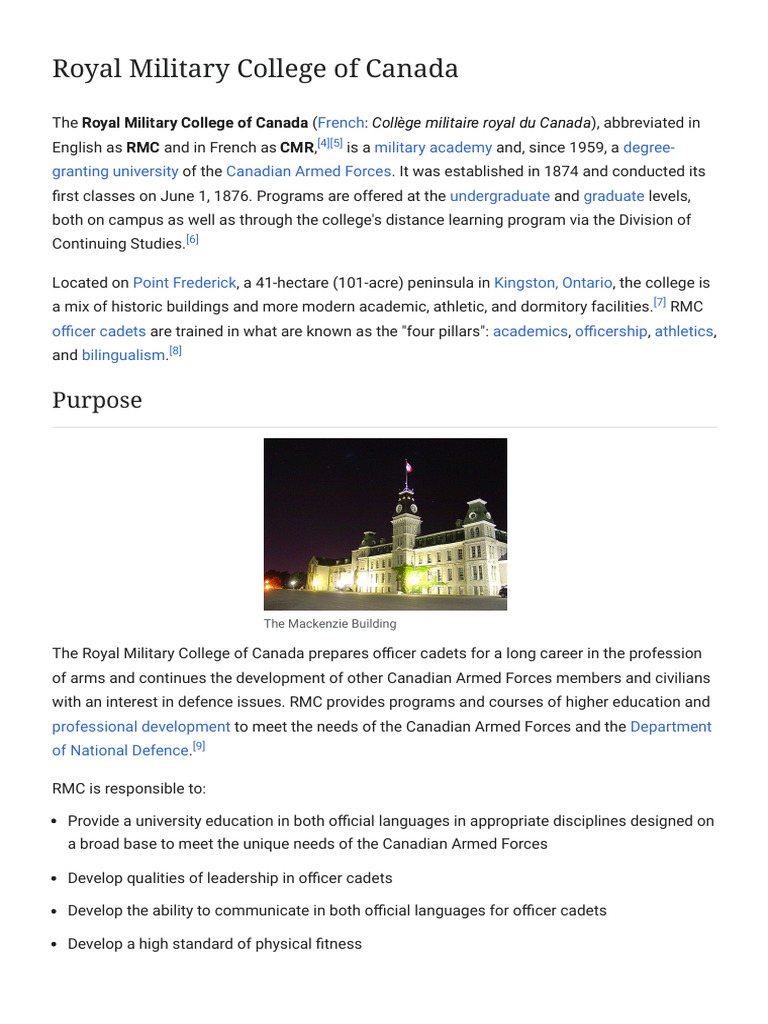 Royal Military College of Canada | PDF
