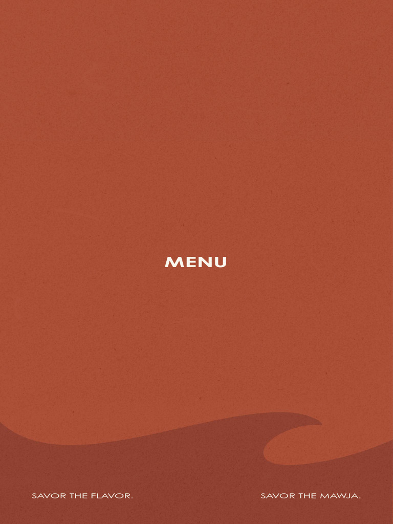 Mawja Cafe Menu Overview | PDF | Drink | Salad