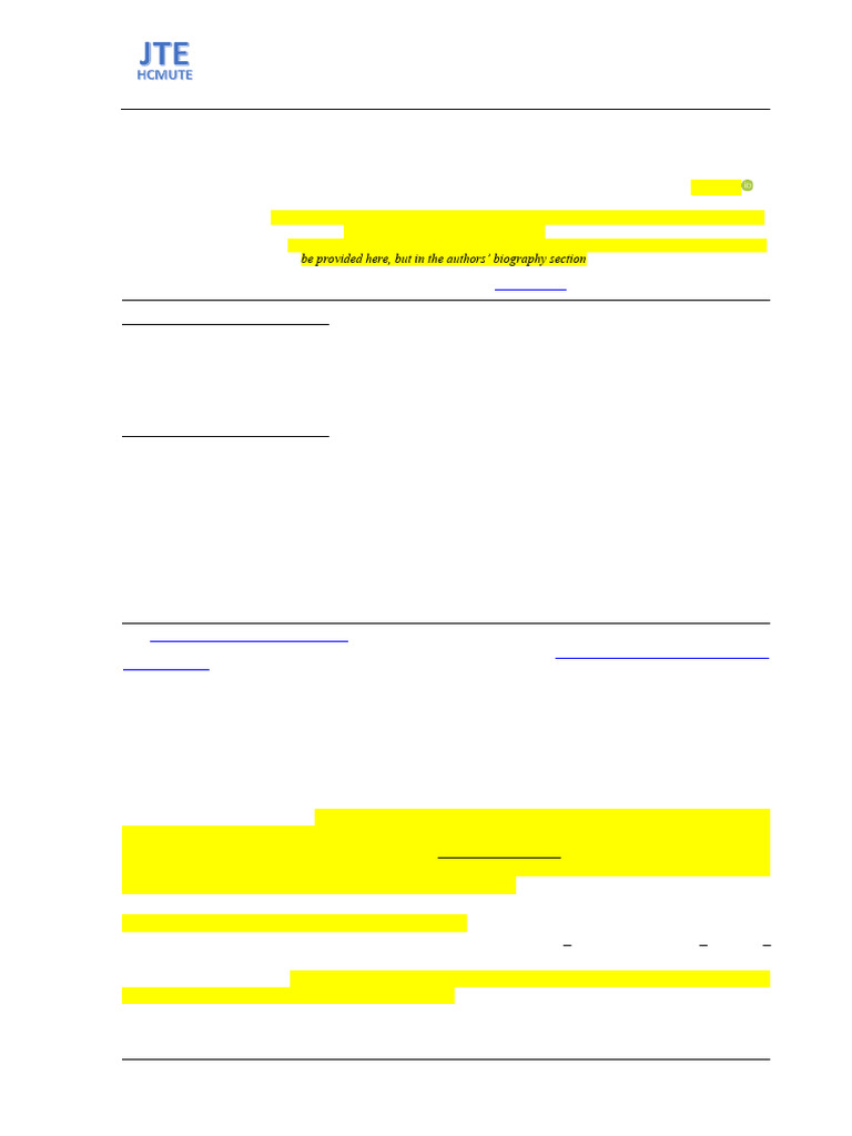 JTE Article Submission Guidelines | PDF | Citation | Page Layout