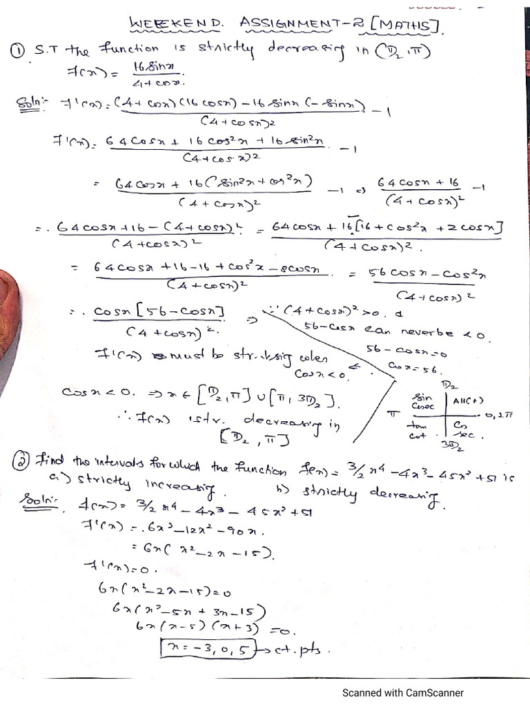 Maths Weekend Assignment 2 (Answers) | PDF