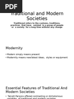 Comparing Traditional and Modern Societies | PDF | Society | Modernity
